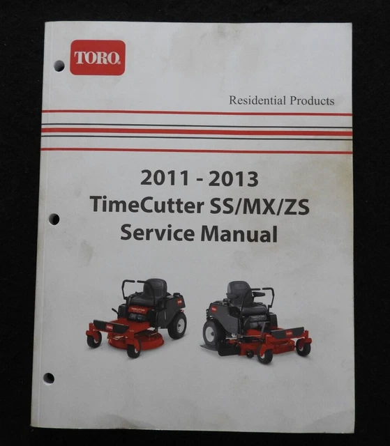 ORIGINAL TORO TIMECUTTER Ss MX Zs Series Zero-Turn Tondeuse Service ...