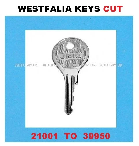 WESTFALIA TOWBAR KEYS Cut 5 Digit Codes ( 21001 To 39950 ) For 6 Star ...
