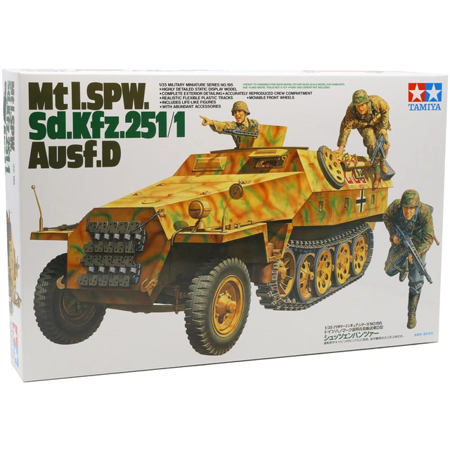 TAMIYA 1/35 MILITARY Half Track Model Kit MTL SPW SD.KFZ 251/1 AUSF.D £ ...