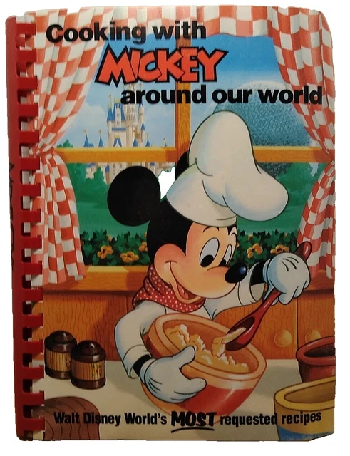 COOKING WITH MICKEY Mouse Around the World Recipe Cookbook 1986 1st ...