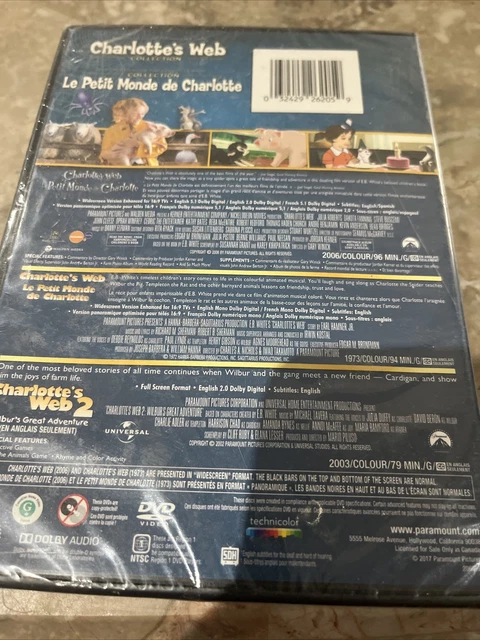 CHARLOTTES WEB 3 Movie Collection DVD NEW $14.99 - PicClick CA