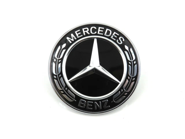 ORIGINALE NUOVO COFANO MERCEDES DISTINTIVO NERO Emblema Classe A W177 ...