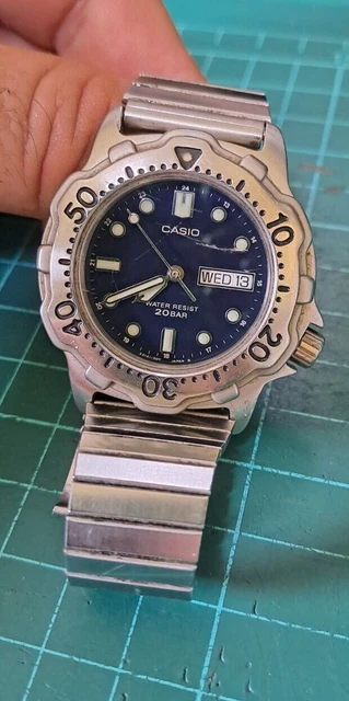 IPER RARE VINTAGE 90s Casio MD-747 Diver Marlin Watch Japan *Module 709 ...