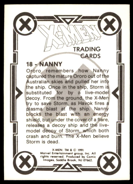 COMIC IMAGES - X-Men Trading Card [Jim Lee Art] – 1991 - Nanny No. 18 ...