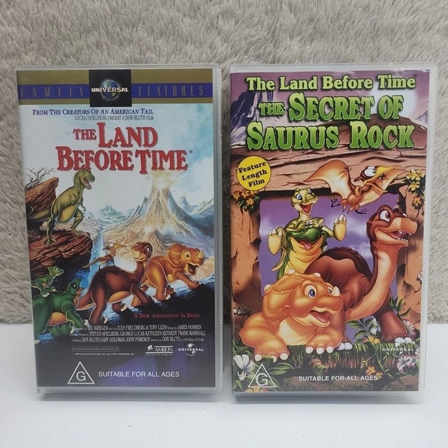 THE LAND BEFORE Time - Original & The Secret Of Saurus Rock (VHS, Video ...