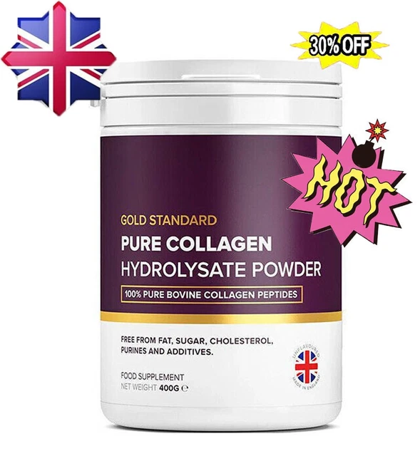 COLLAGEN POWDER GOLD Standard Bovine Collagen Peptides Powder 400g 14.1 ...