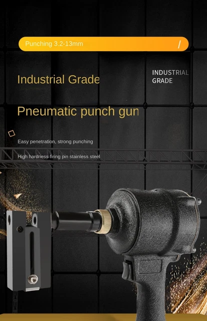 PNEUMATIC PUNCH GUN Metal Iron Plate Round Hole Punching machine Air ...
