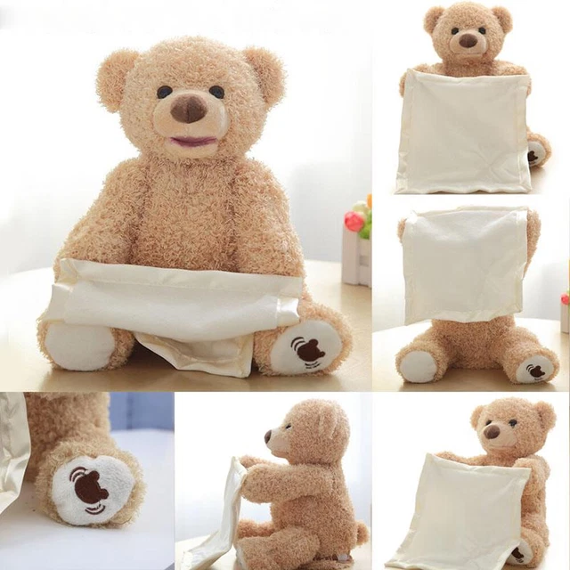 NEW PEEK-A-BOO TEDDY Bear Plush Interactive Soft Toy Doll Kids Birthday ...