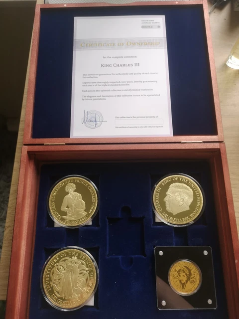 WINDSOR MINT KING Charles III Gold Coin Set with COA including Diana ...