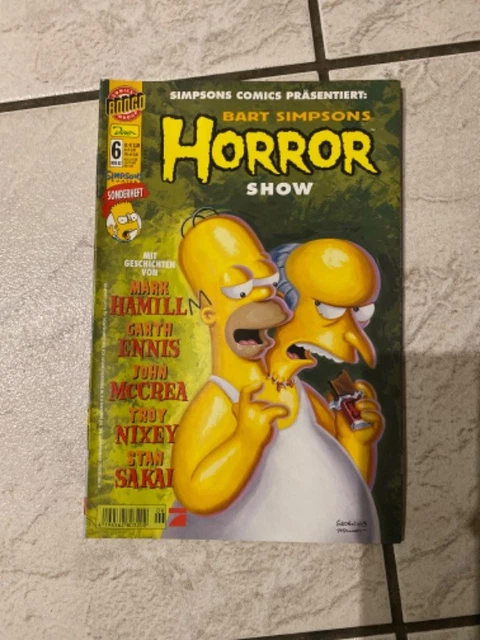 BART SIMPSONS HORROR Show Comic Sonderheft Taschenbuch Deutsch Horror ...