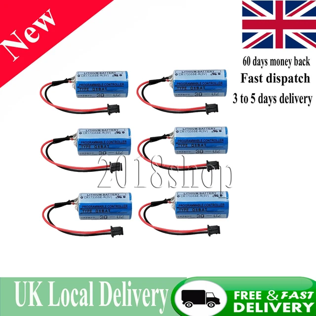 6PCS BATTERY FOR Mitsubishi CR17335SE-R,ER2/3A,GT15-BAT,Q02CPU,Q02HCPU ...