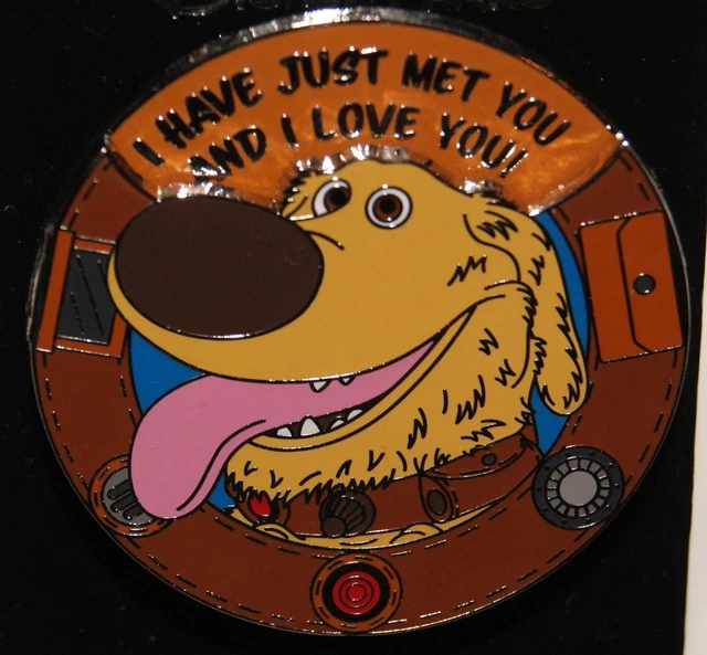 DISNEY PIXAR UP Dug The Dog Spinner Pin New 2014 Release New On Card £ ...