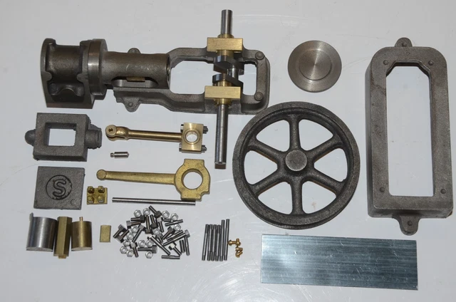 STUART 10H LIVE steam engine castings. Crank made, cylinder & piston ...