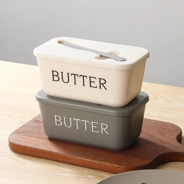 BUTTER STORAGE BOX With Butter Slicer Butter Keeper Container Cheese ...