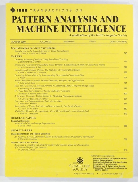 2000 AUG PATTERN ANALYSIS & MACHINE INTELLIGENCE machine learning AI ...