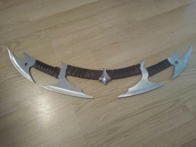 DOUBLE BLADED SCIMITAR Sword Bat'leth star trek orc medieval 440 ...