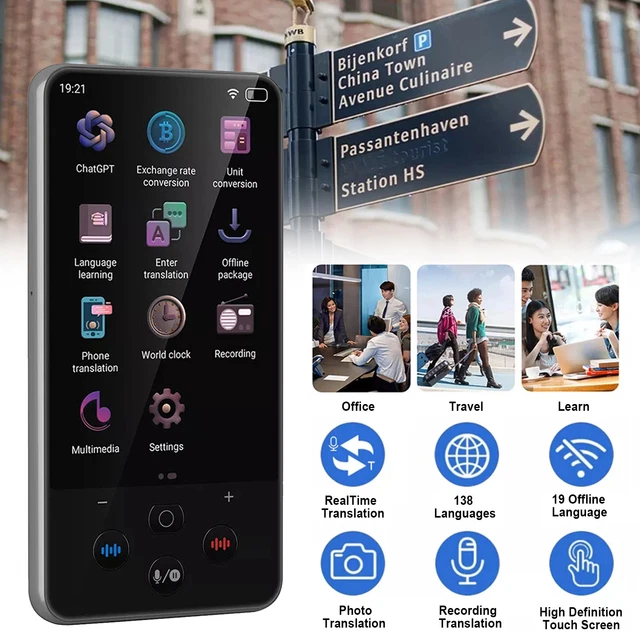 LANGUAGE TRANSLATOR TWO-WAY Real-time Voice Translator Device 138 ...