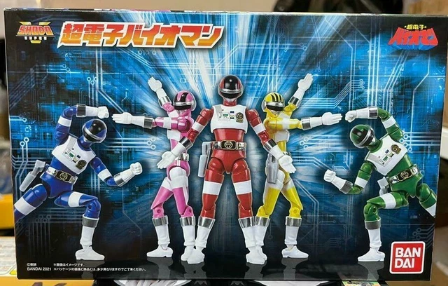 BANDAI POWER RANGERS Sentai Shodo Super Choudenshi Bioman 5 Figures ...
