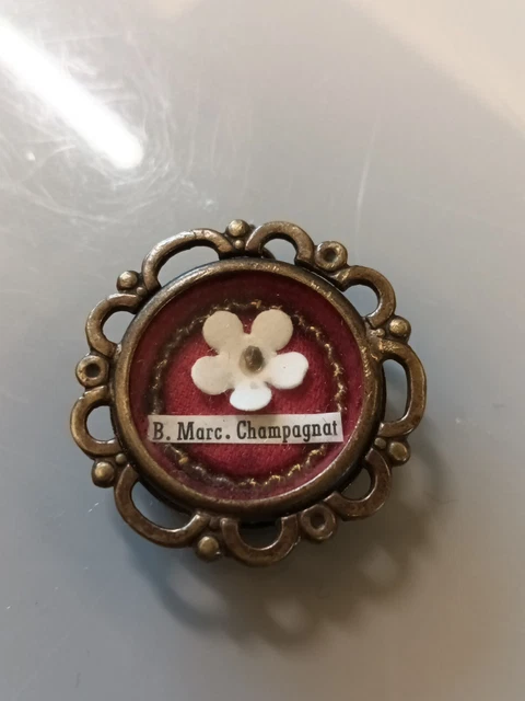 ANTICO RELIQUIARIO CON Reliquia Relic Beato Marcellino Champagnat Ora ...
