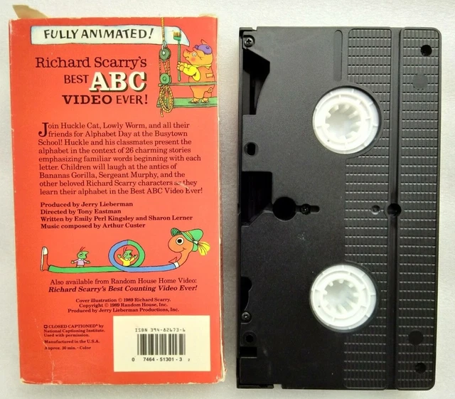 VHS RICHARD SCARRYS Best ABC Video Ever (VHS, 1997) $14.01 - PicClick CA