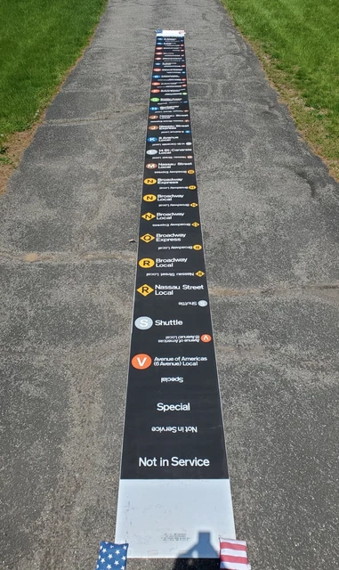 1984 NYCTA NYC Subway Side Route Roll Sign R-27 Bmt Ind Queens Brooklyn ...