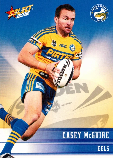 2012 PARRAMATTA EELS NRL Card CASEY MCGUIRE EUR 3,30 - PicClick FR