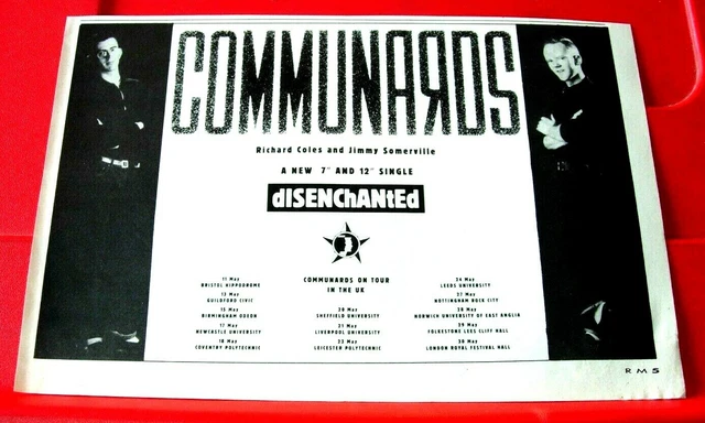 THE COMMUNARDS DISENCHANTED/TOUR Vintage ORIG 1986 Press/Magazine ...