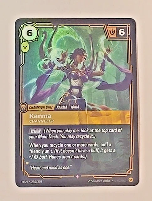 LEAGUE OF LEGENDS Riftbound Origins Karma Channeler Rare 235/298 £5.34 ...