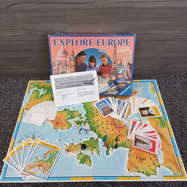 EXPLORE EUROPE VINTAGE Board Game by Ravensburger 1992 Complete £14.95 ...