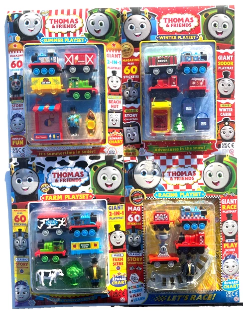 4 X THOMAS & FRIENDS MAGAZINE BACK ISSUES ~ NEW WITH GIFTS ~ £16.95 ...