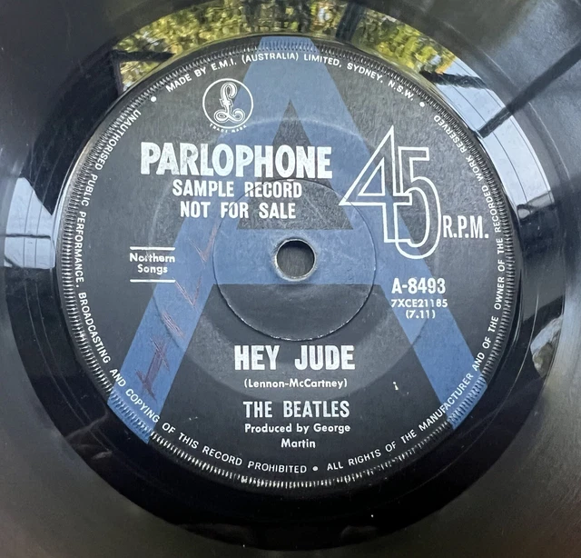 BEATLES HEY JUDE Original Demo Aussie Parlophone 45 1968 A 8493 Rare £ ...