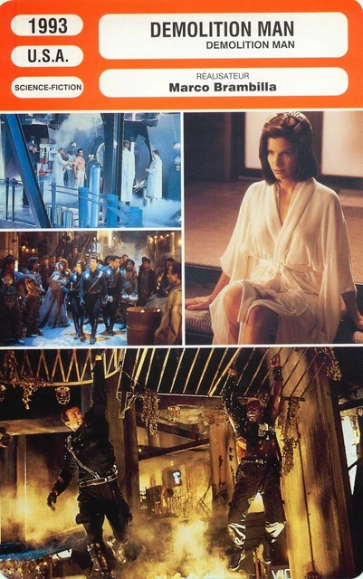 VINTAGE DEMOLITION MAN 1993 Theatrical Film Release Poster Art Postcard ...