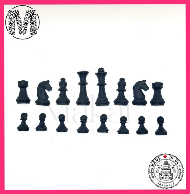 EDIBLE CAKE DECORATIONS Topper Birthday Baby Boy Girl CHESS BOARD GAME ...