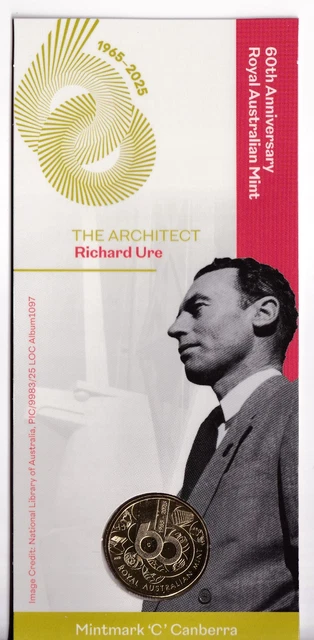 AUSTRALIAN: 2025 $1 60th ANNIVERSARY ROYAL AUST. MINT C CANBERRA COIN # ...