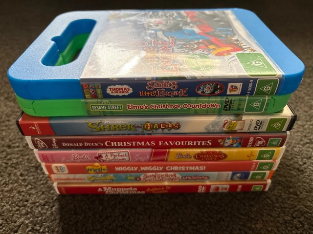 CHRISTMAS CHILDRENS DVDS X 8 Thomas The Wiggles Barbie Disney Elmo ...