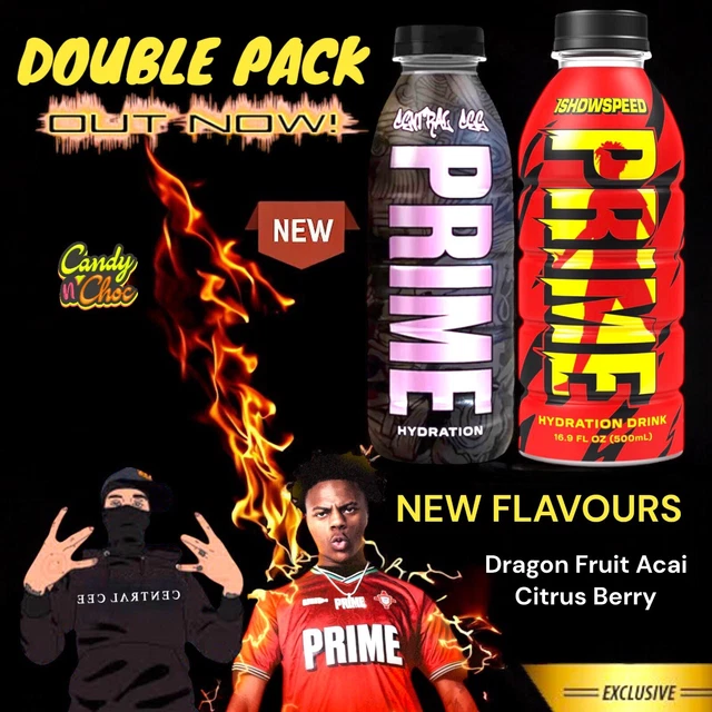 PRIME HYDRATION CENTRAL Cee New Flavour 500ml Drink Ishow Speed Double ...