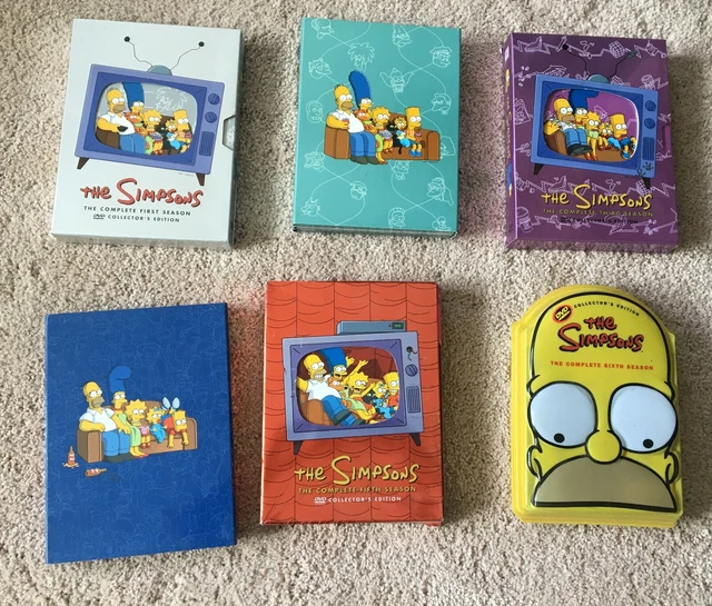 THE SIMPSONS COMPLETE Seasons 1 2 3 4 5 6 DVD Box Sets Lot Groening TV ...