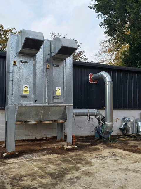LARGE WOOD DUST Extraction System, Galvanised Seel and in excellent ...