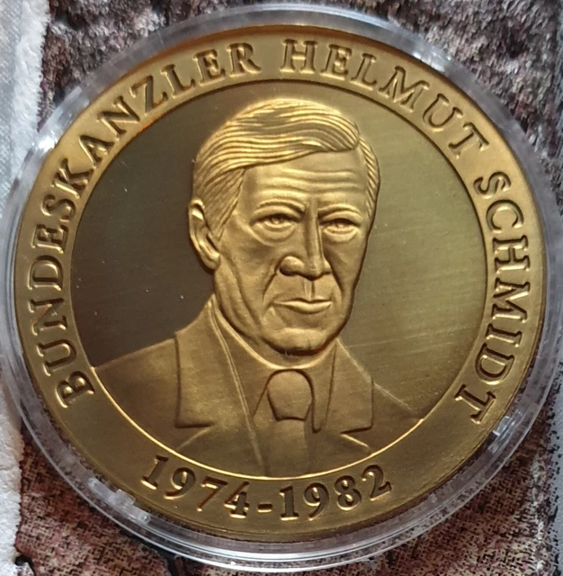 BUNDESKANZLER HELMUT SCHMIDT 1974-1982 Sammlermedaille Medaille ...