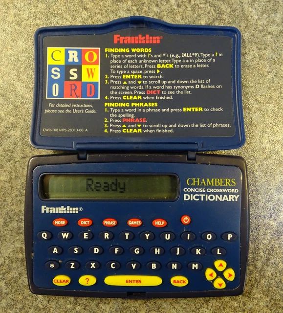 FRANKLIN CWR-206 CHAMBERS Concise Electronic Crossword Solver ...