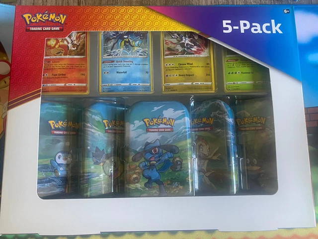 POKÉMON 5 PACK Mini Tins, Sinnoh Stars plus 4 Promo Cards Factory ...