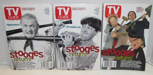 TV GUIDE APRIL 2000 The Three Stooges, 3 different covers, Philadelphia ...