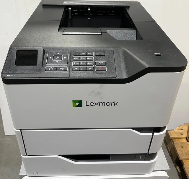 LEXMARK MS823DN NETWORK Mono Laser Printer Duplexer 61PPM (great used ...