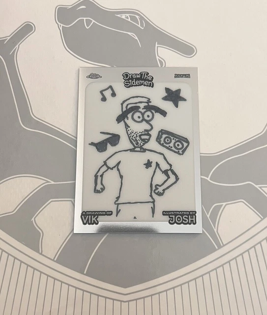 TOPPS SIDEMEN CHROME Sidecards 2023 Draw The Sidemen Vik By Josh £3.00 ...