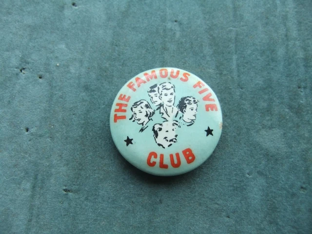 ENID BLYTON FAMOUS Five Club Abzeichen Kinderbücher Werbung Werbung ...