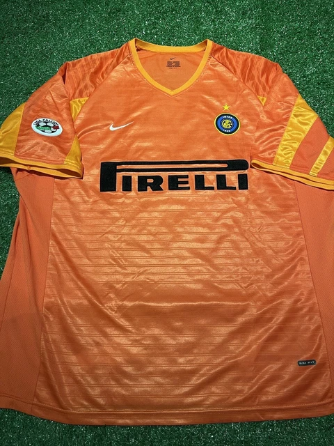 INTER MILAN 3RD Shirt 2001 2002 XL Orange Ronaldo Brazil Original Nike ...
