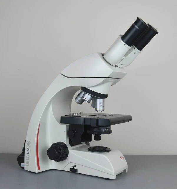 LEICA DM 500 Microscope with Built-in LED Illumination & 4 Plan ...
