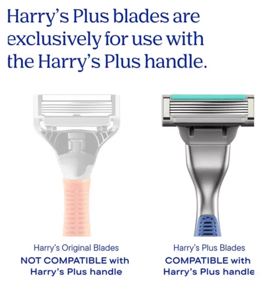 HARRY'S PLUS ADVANCED Pivoting System 5 Blade 10x Cartridges Flex Hinge ...