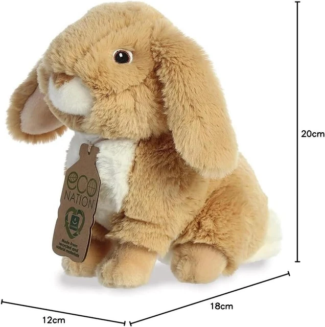 AURORA, 35042, ECO Nation Lop-Eared Rabbit Tan, 9In, Soft Toy, Brown ...