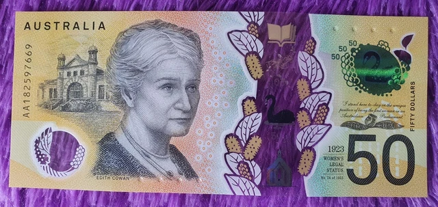 2020 AUSTRALIAN FIRST Prefix 50 Fifty Dollar Note AA182597669 - EF to ...